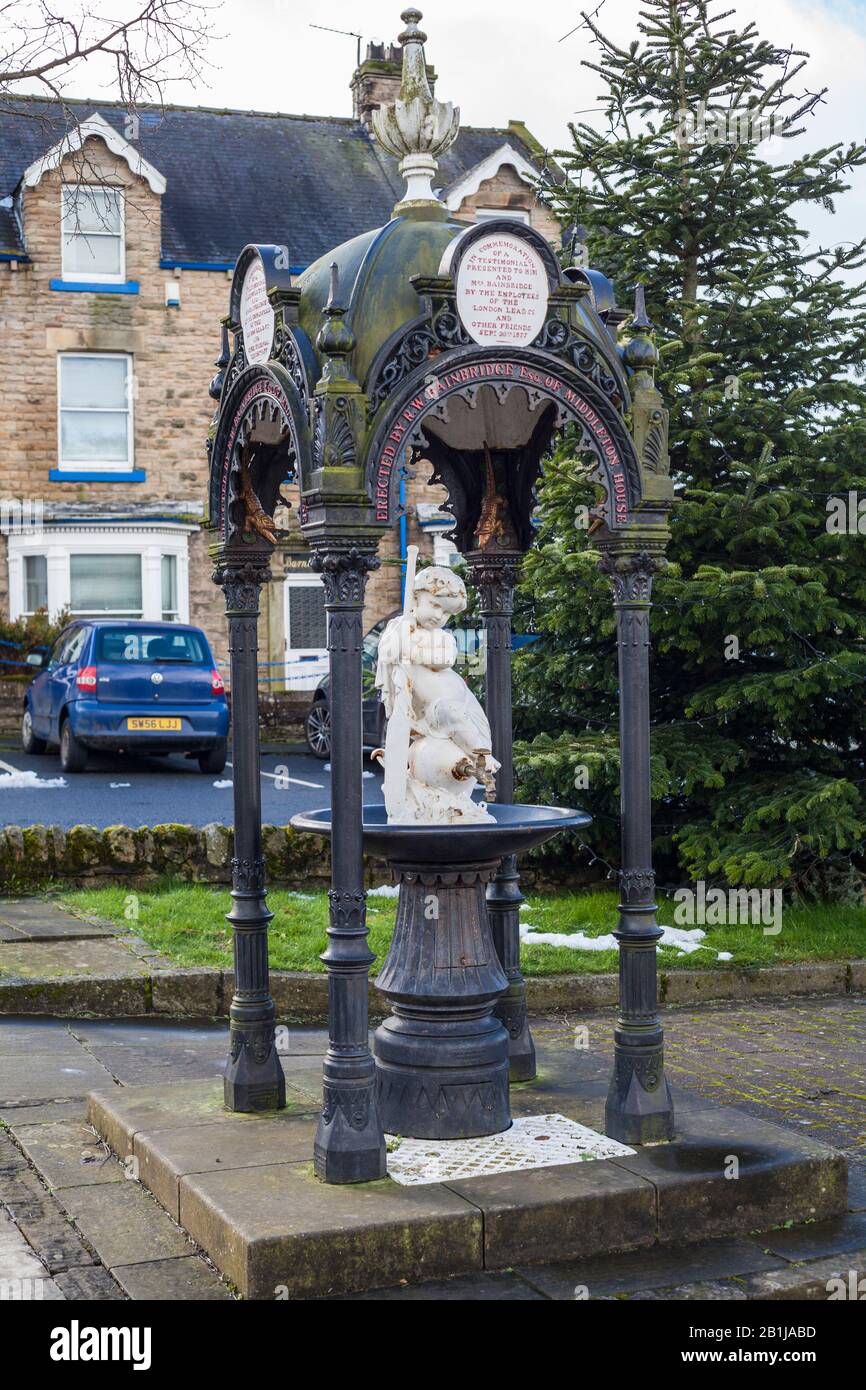 The Bainbridge Memorial Fountain in Horse Market,Middleton in Teesdale ...