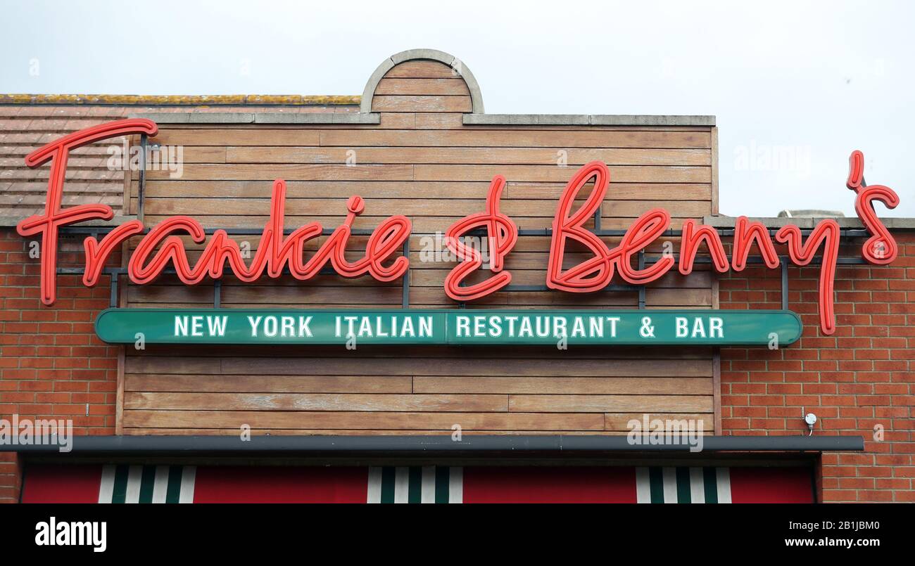 General view of a frankie and bennys restaurant in feltham hi-res stock ...