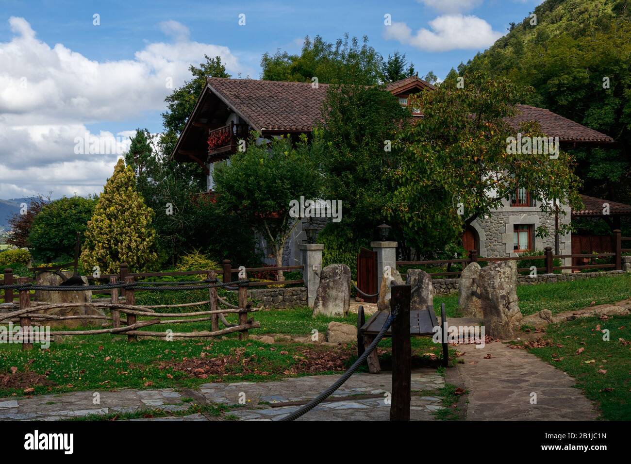house in the country in basque country Stock Photo - Alamy