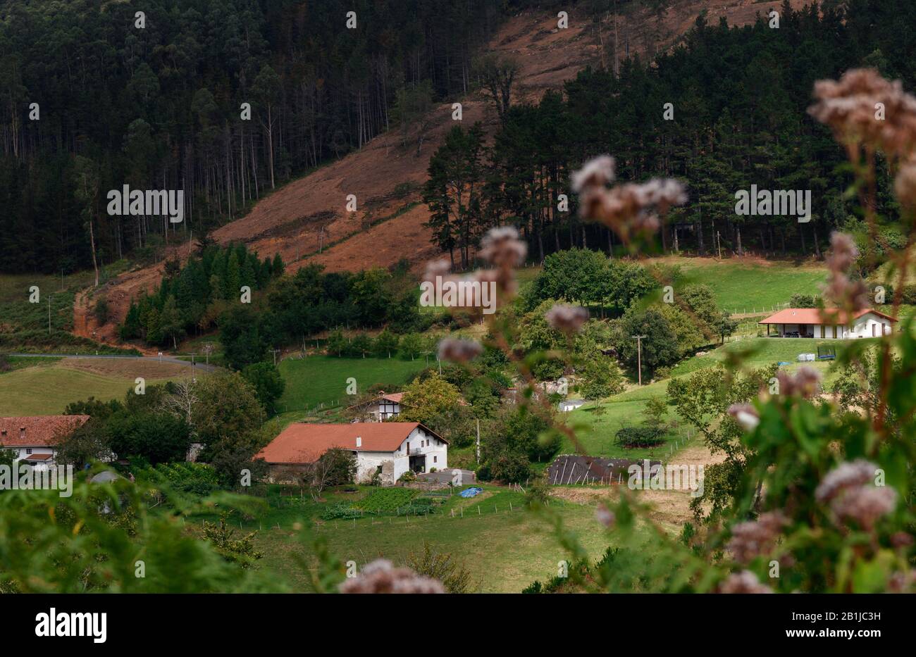 house in the country in basque country Stock Photo - Alamy