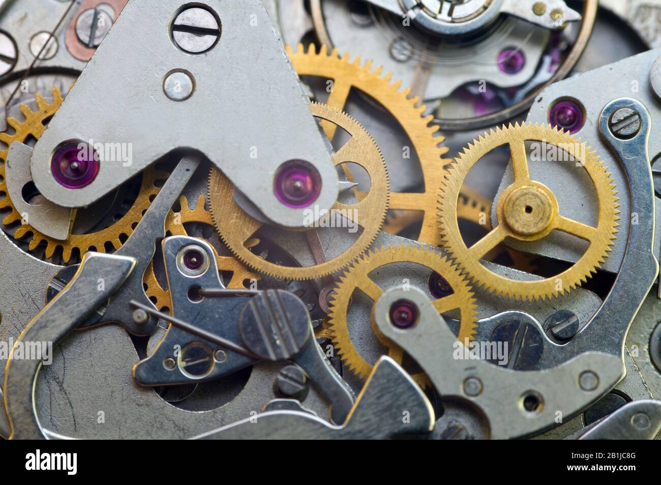 Clockwork, gears in an old watch. Teamwork concept, idea, technology ...