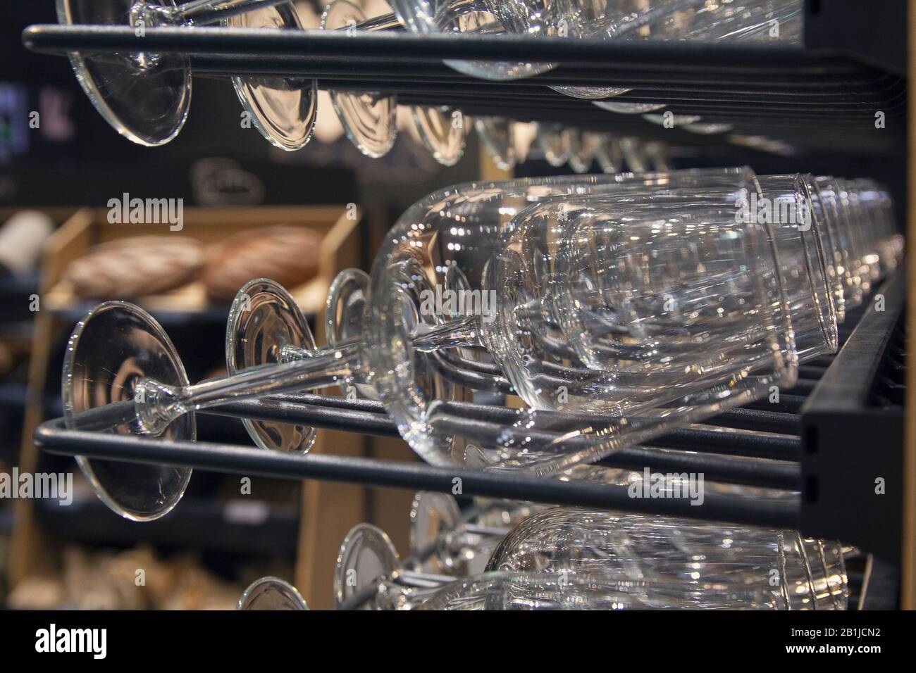 Empty Wine Bottles In Rack High Resolution Stock Photography and Images ...