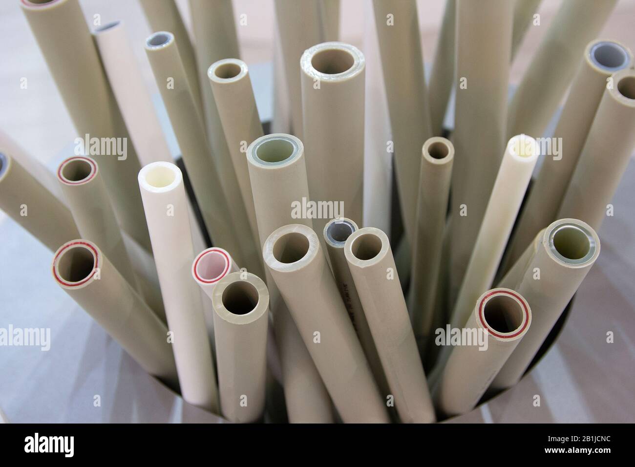 Sample of plumbing plastic pipes close-up. Industry Stock Photo - Alamy