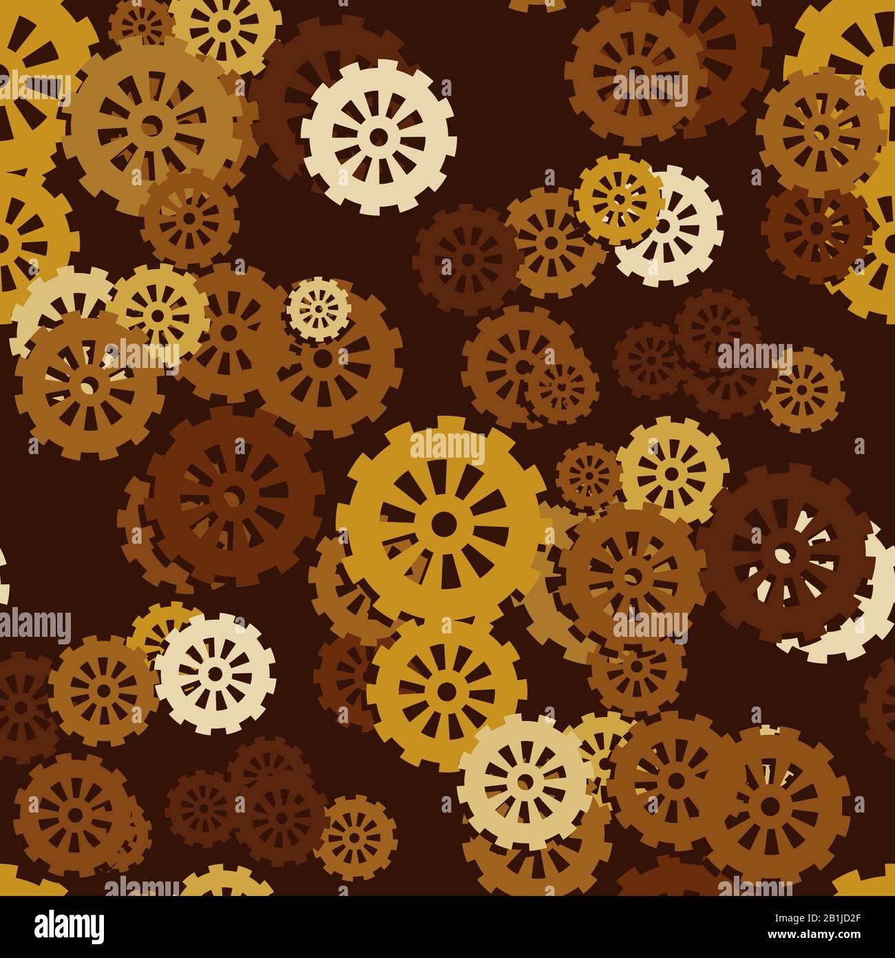 Seamless pattern of mechanical gears on a dark brown background. Vector image Stock Vector Image ...