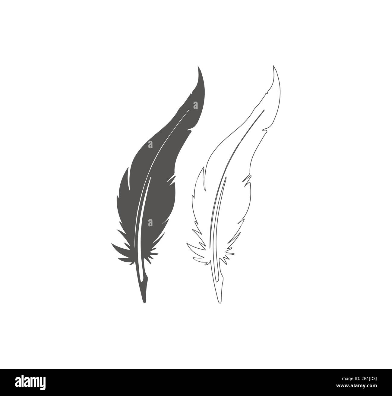 Two goose feathers Stock Vector Images - Alamy