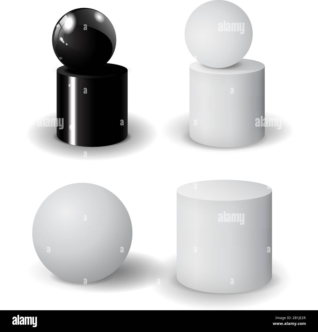 Black white geometric shape Stock Vector Images - Alamy