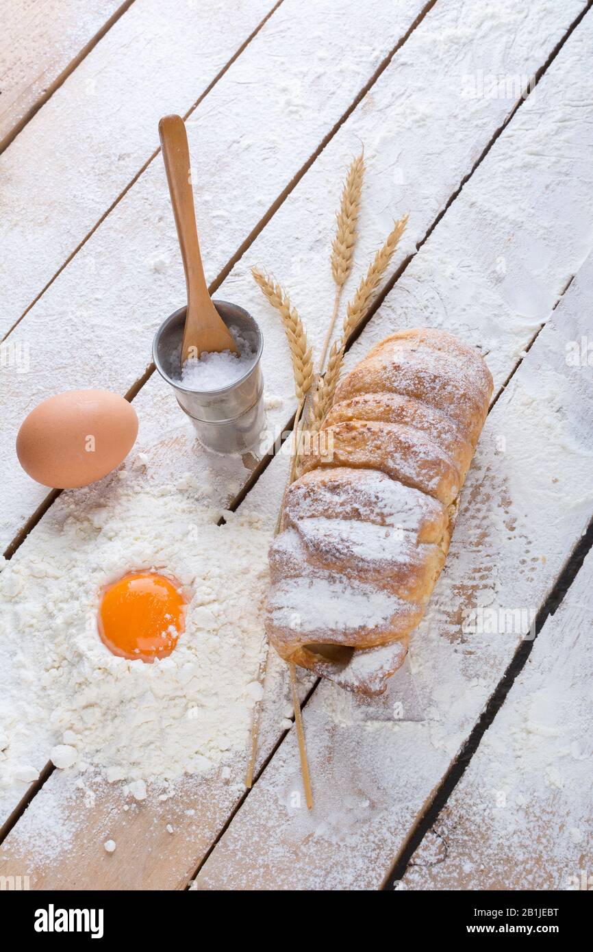 Puff pastry roll Stock Photo - Alamy