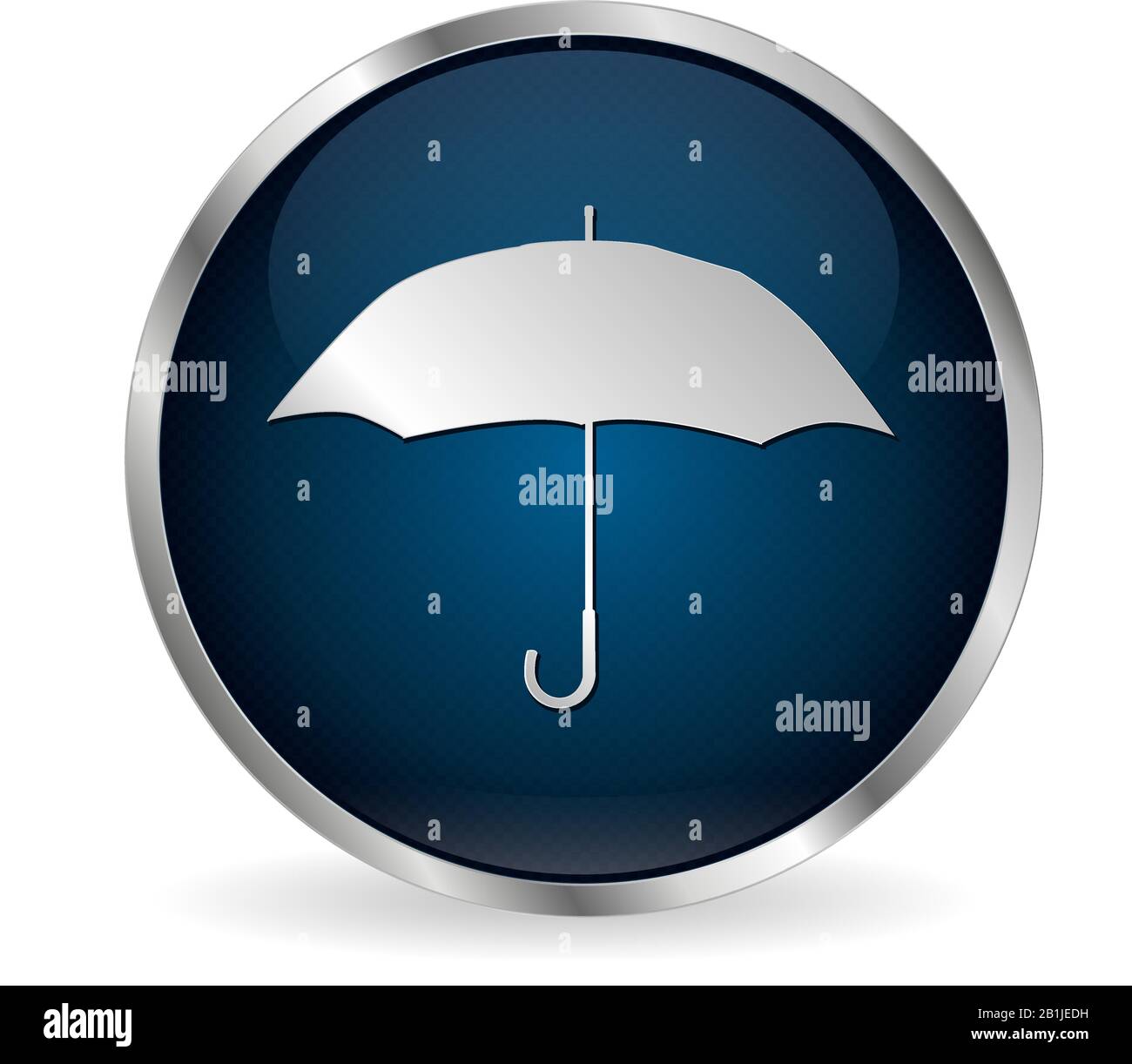 Blue button with metal frame. Umbrella sign Stock Vector Image & Art ...
