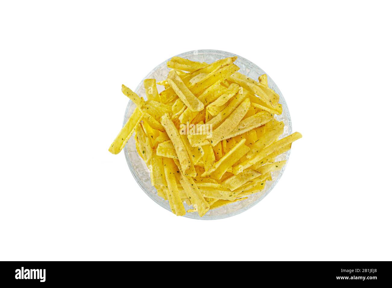 Hot appetizer Chispa Straw, golden, deep-fried, fried in oil before ...