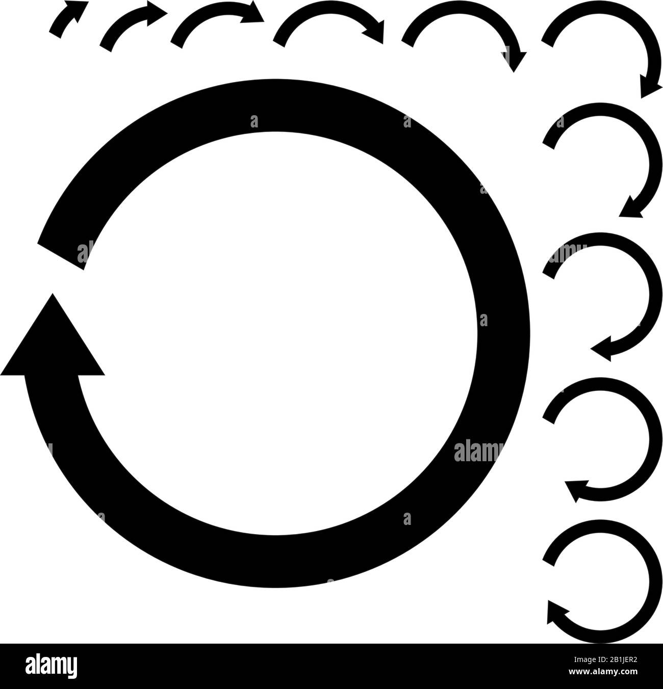 Circle arrow illustration Cut Out Stock Images & Pictures - Alamy