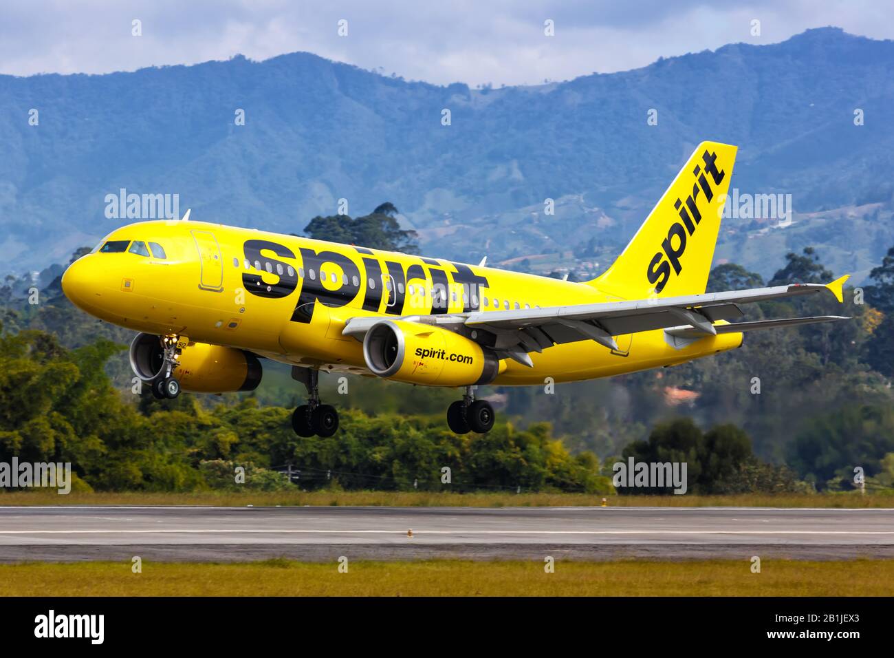 Medellin, Colombia – January 25, 2019: Spirit Airbus A319 airplane at ...