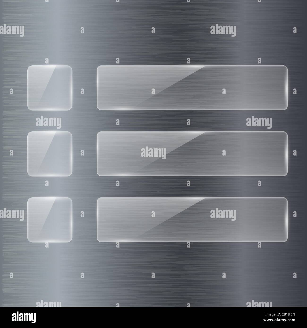 Transparent glass plates on metal background Stock Vector Image & Art ...