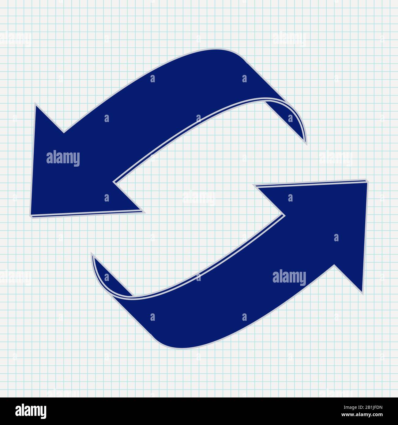 Arrows. Refresh sign on lined paper background Stock Vector Image & Art ...