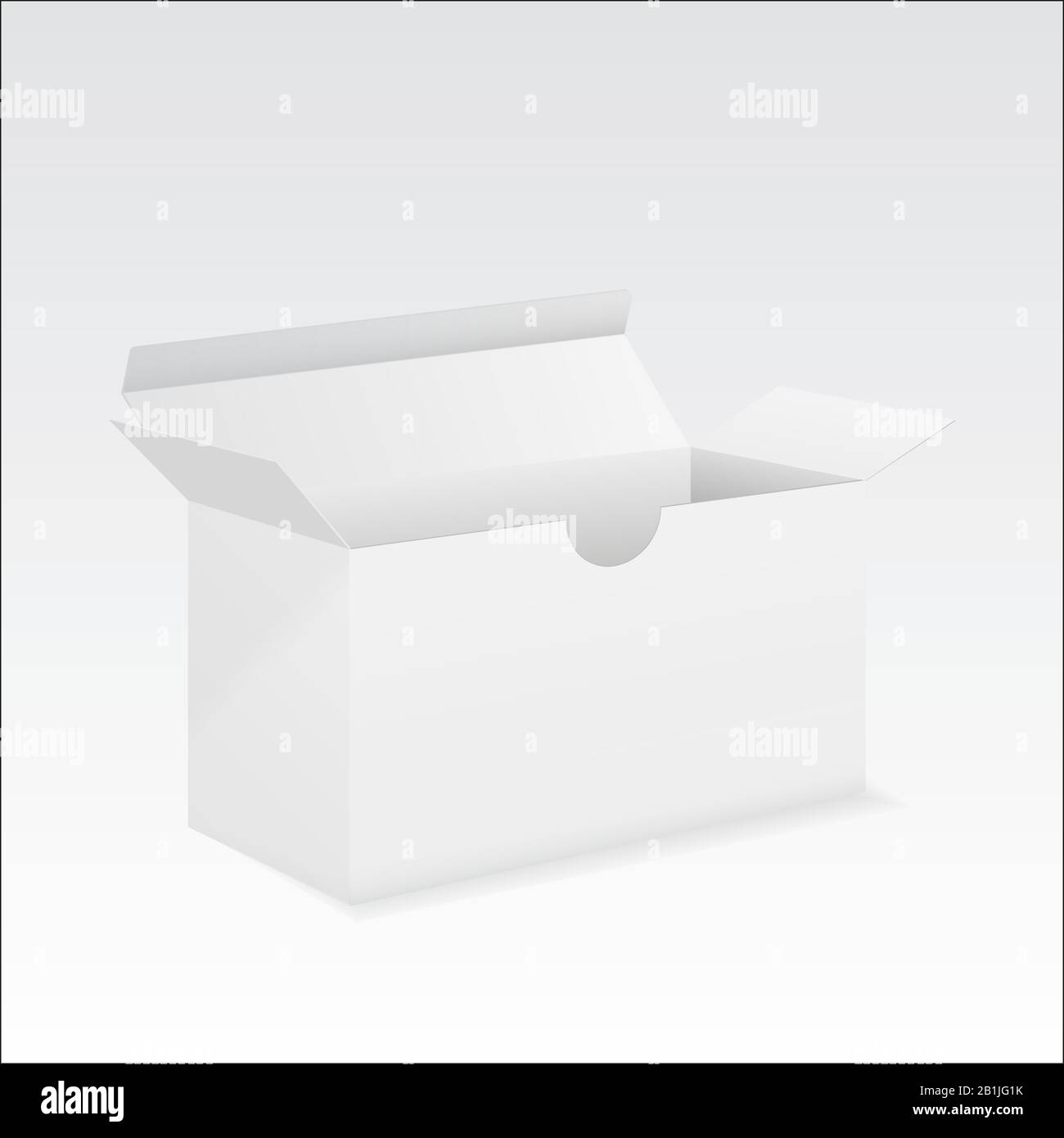 White paper box. Open carton Stock Vector Image & Art - Alamy