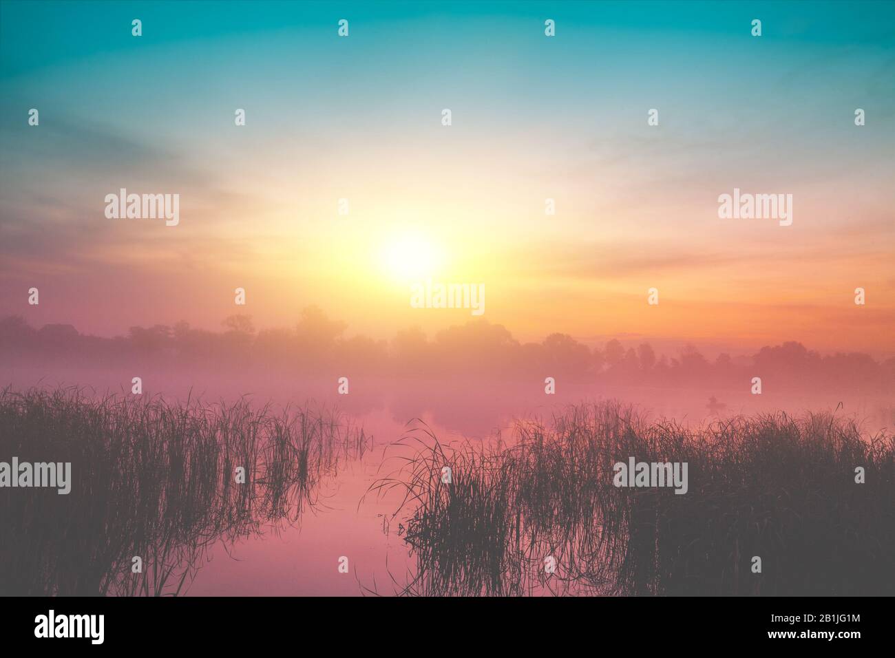 Magic evening sky lake hi-res stock photography and images - Alamy