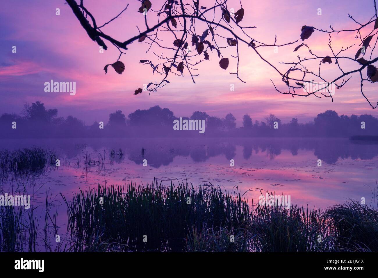 Magic evening sky lake hi-res stock photography and images - Alamy