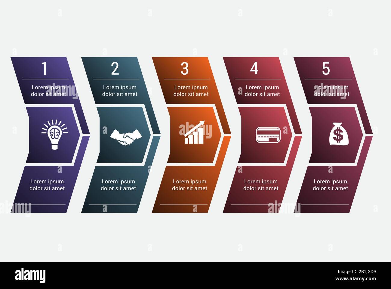 Five arrows Stock Vector Images - Alamy