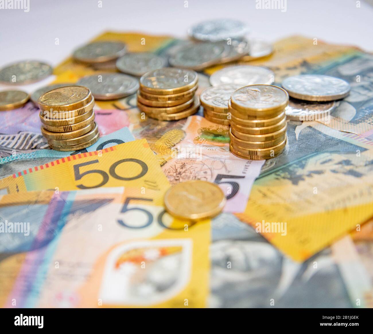 In this photo illustration the Australian notes and coins are seen ...