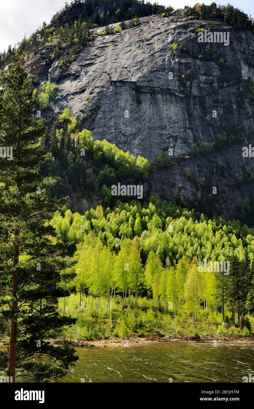 Byglandsfjord in spring, Norway, Setesdal, Bygland Stock Photo - Alamy