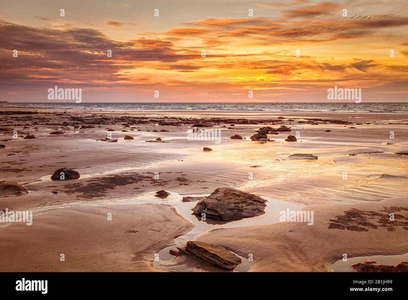 beach in Broome at sunset, Australia, Western Australia, Broome Stock ...