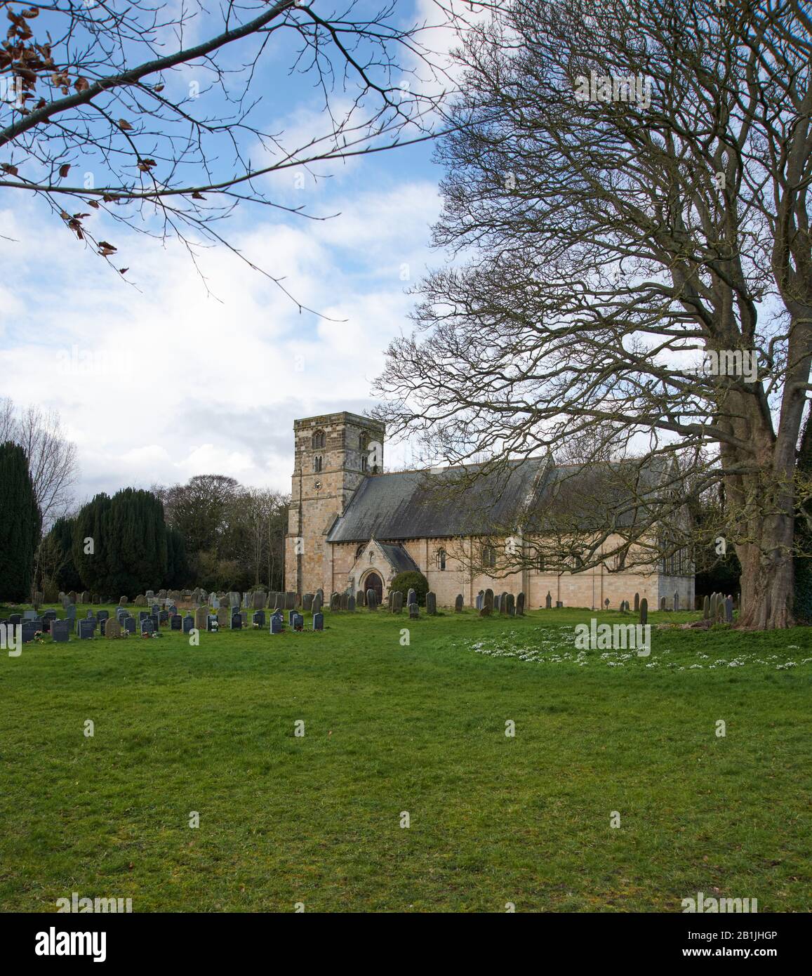 St. Mary’s church in the East Yorkshire village of Kirkburn. England ...
