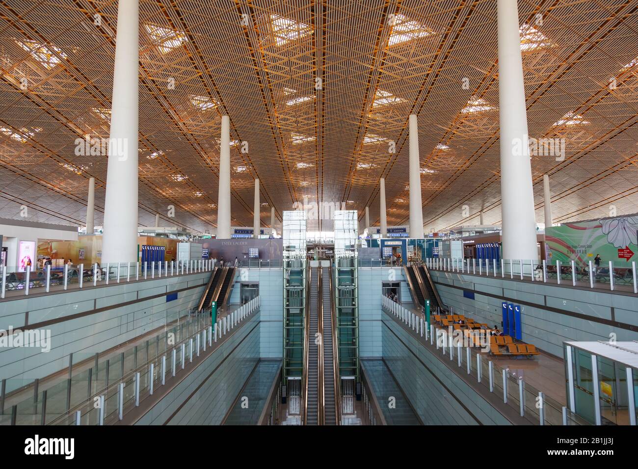 Beijing, China – October 2, 2019: Terminal 3 of Beijing Capital airport ...