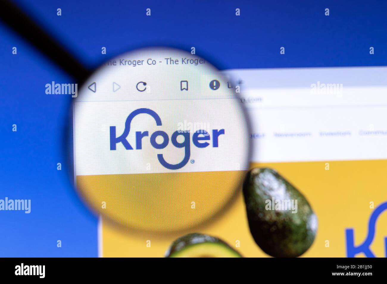 Los Angeles, California, USA - 25 February 2020: Kroger website ...
