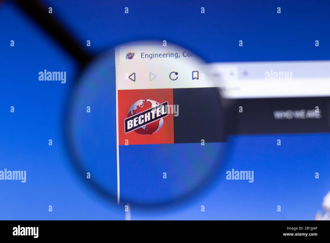 Los Angeles, California, USA - 25 February 2020: Bechtel website ...