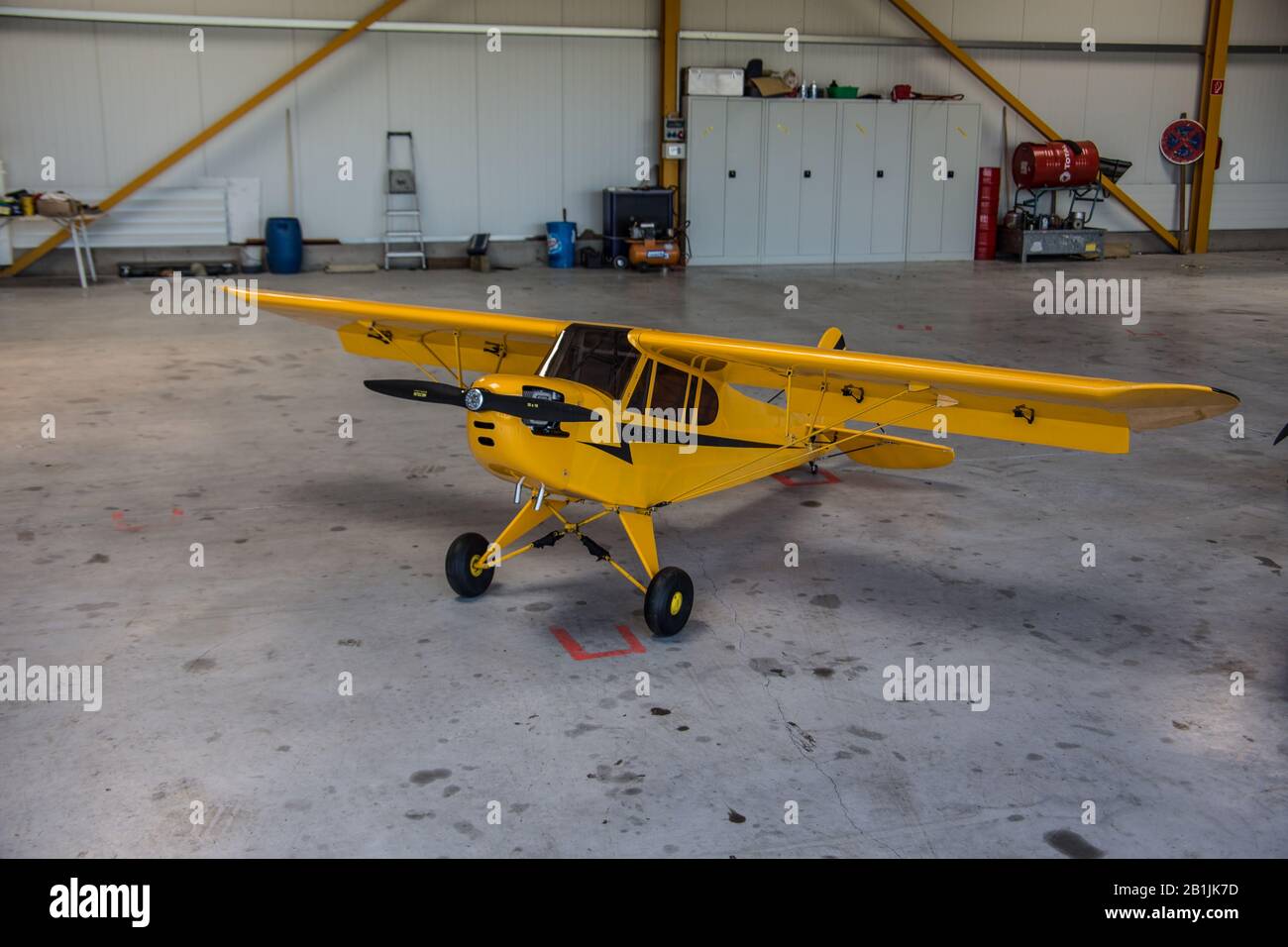 Model airplane before the flight demonstration Stock Photo - Alamy
