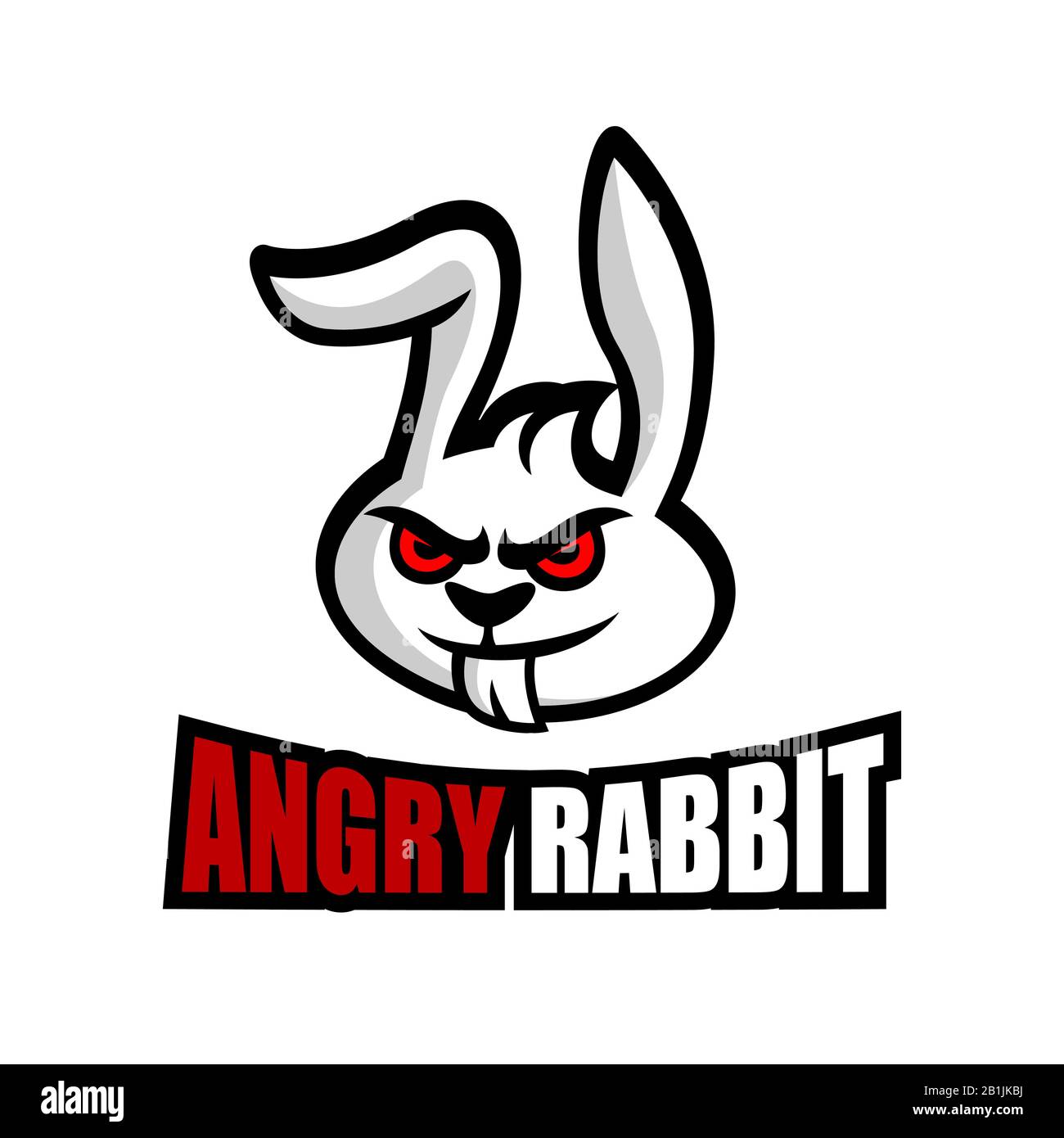 Modern angry rabbit logo. Vector illustration Stock Vector Image & Art ...