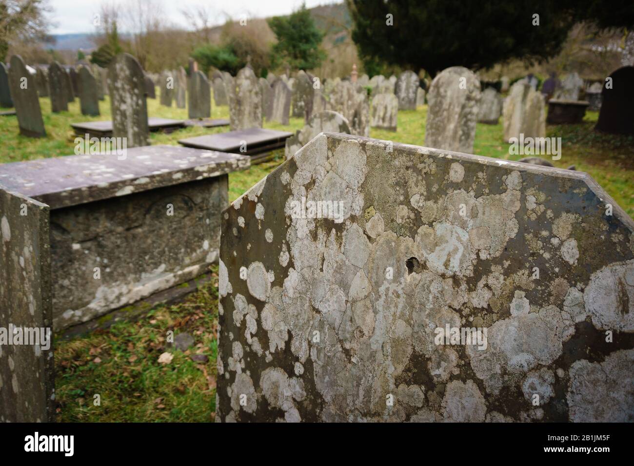 Old graveyard in wales uk hi-res stock photography and images - Alamy