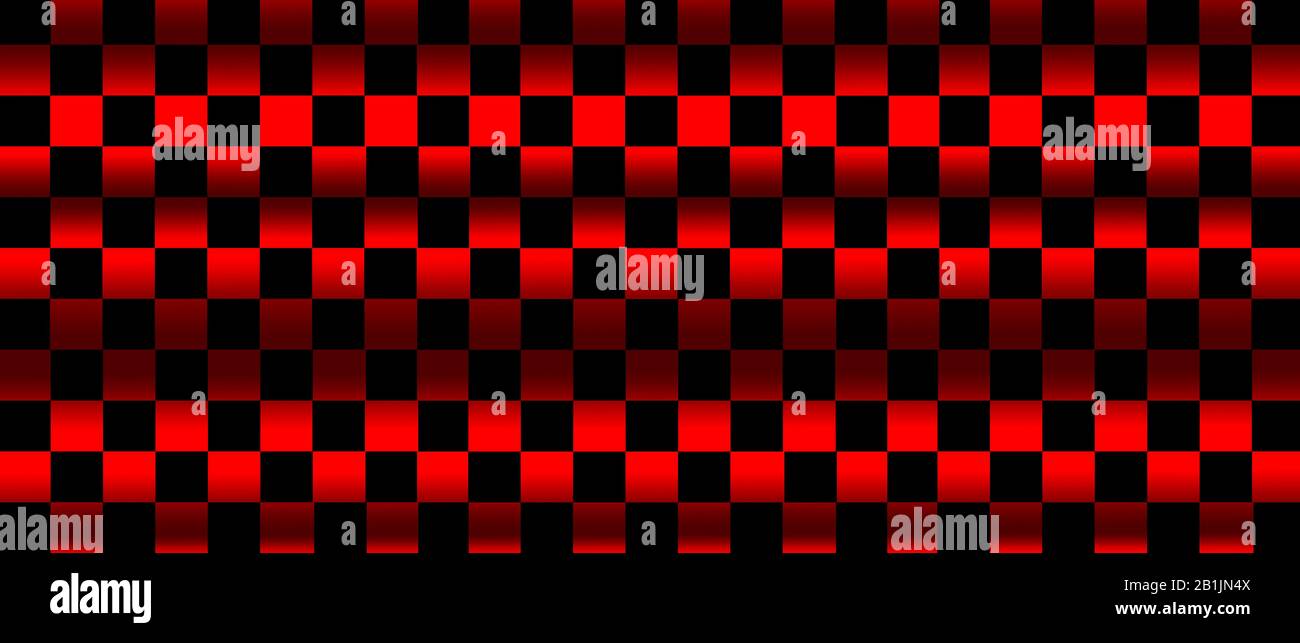 red and black checkered flag for racing background and texture. 3d ...