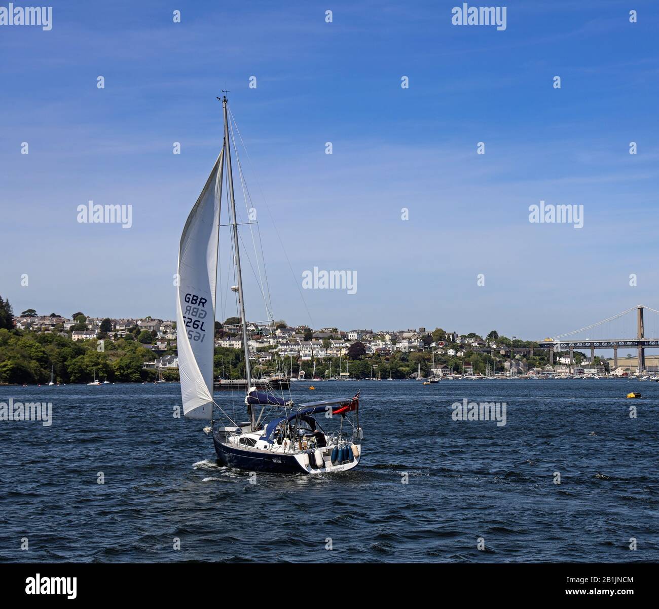 Yachting at Saltash Cornwall. On the River Tamar. Boat trip from ...