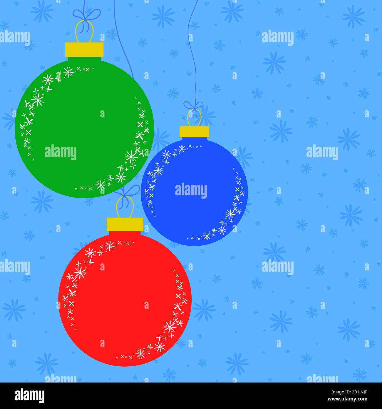 Christmas decor in blue Stock Vector Images - Alamy