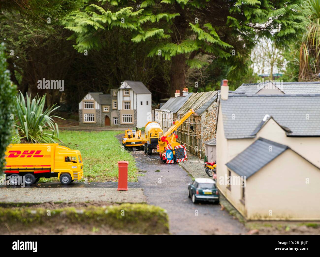 Landscape photograph of a model village Stock Photo - Alamy