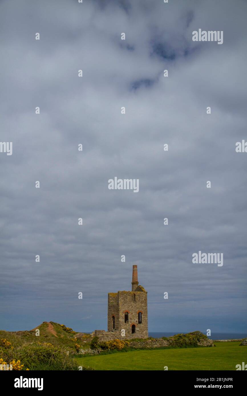 Landscape photograph of a copper mine by the beach Stock Photo - Alamy