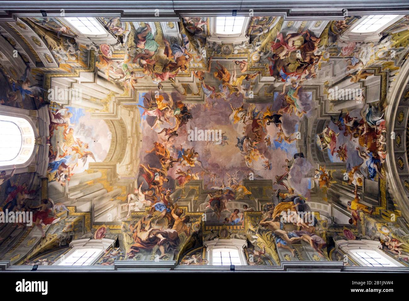 Ceiling of Church of St. Ignatius of Loyola at Campus Martiu in Rome ...