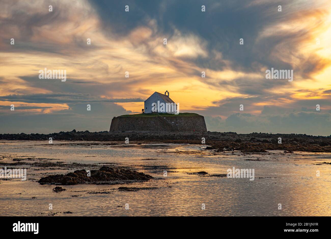 Landscape photograph of a church by the sea Stock Photo - Alamy