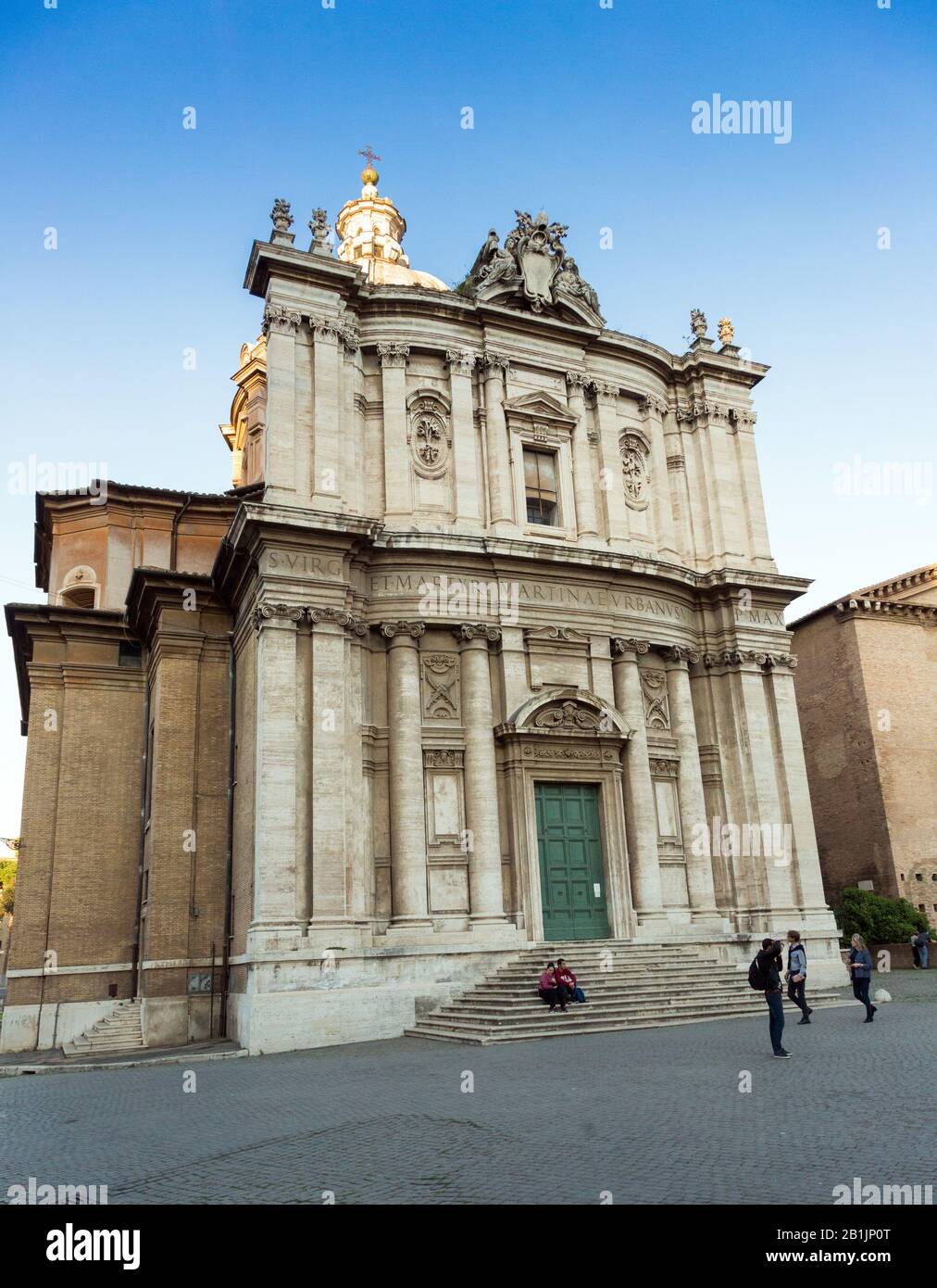 San Giuseppe dei Falegnami and Mamertine Prison in Rome, Italy Stock ...