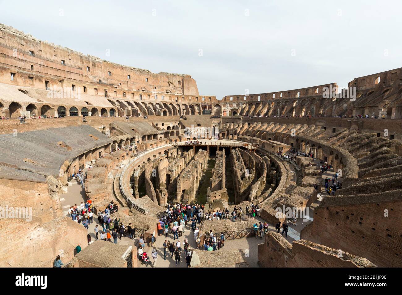 Interior colosseum rome italy crowds tourists hi-res stock photography ...