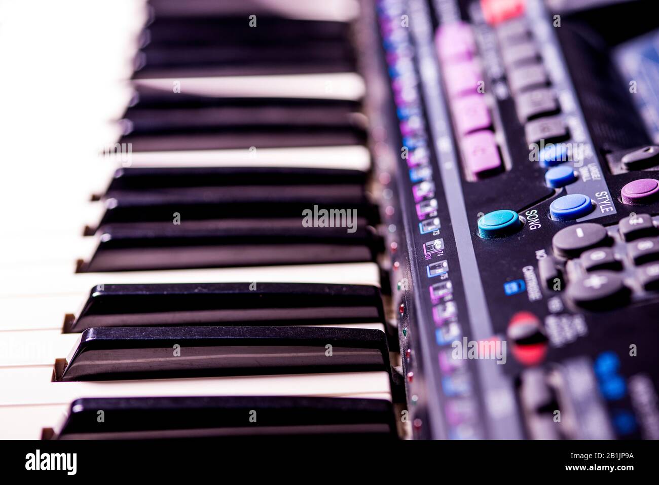 Keyboard, closeup of the instrument Stock Photo - Alamy