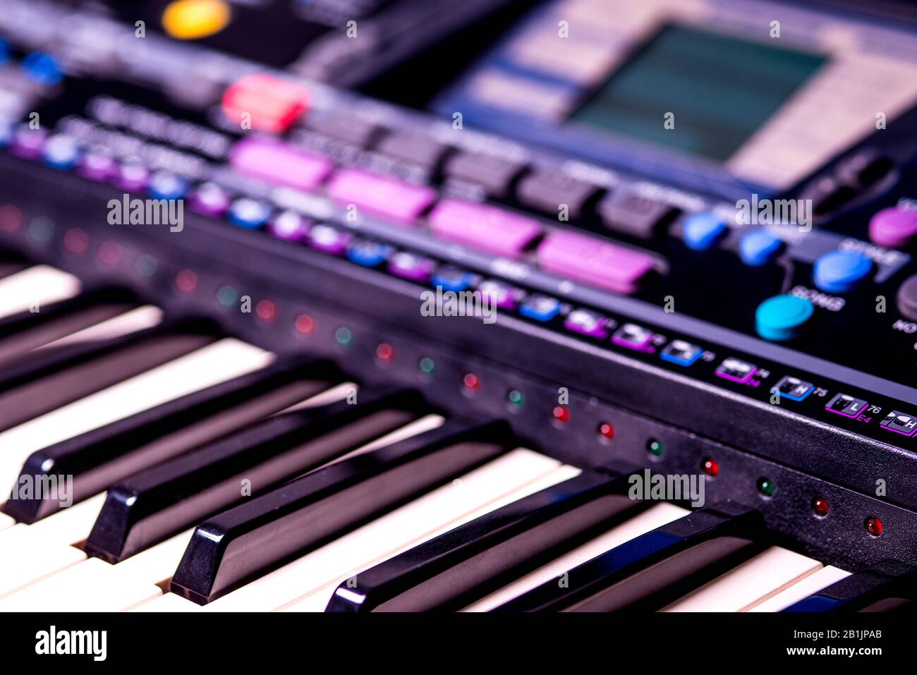 Keyboard, closeup of the instrument Stock Photo - Alamy