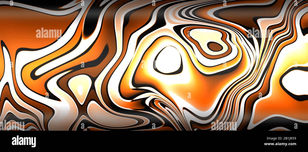 orange liquid metal with light and shadow. metal background and texture ...