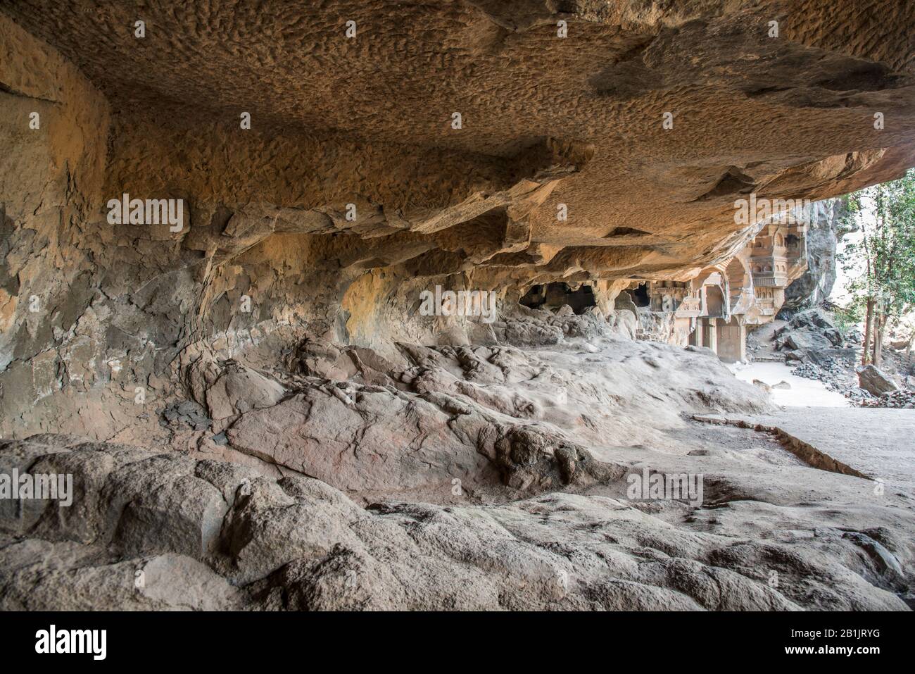 Kondana Caves, Karjat, Maharashtra, India : General View of the cells ...
