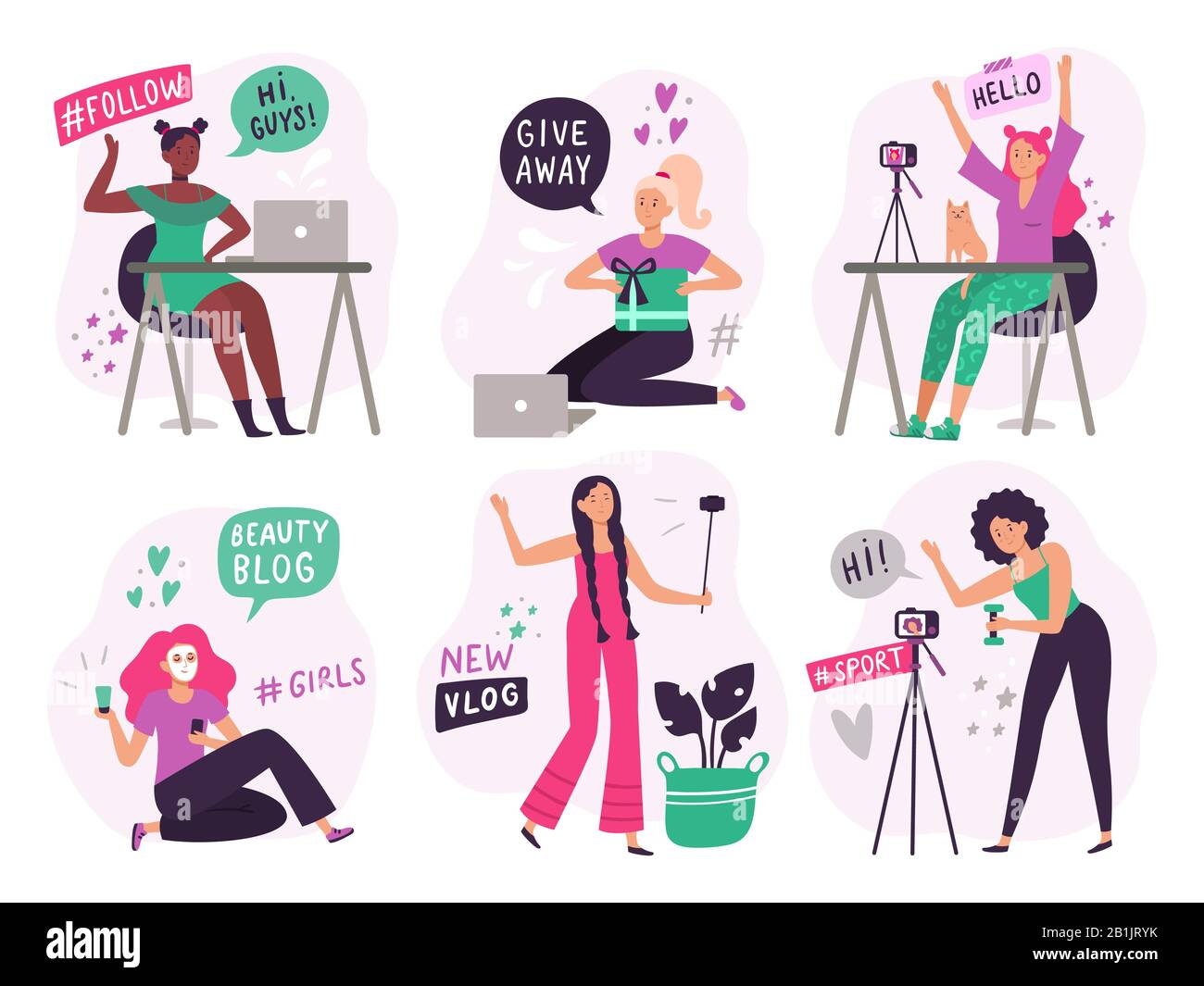 Cute blogger girls. Beauty bloggers create and post video content ...