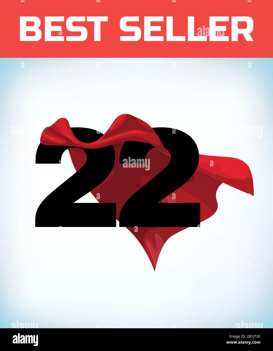 Arabic number twenty two in the red cloak of the winner of the super ...