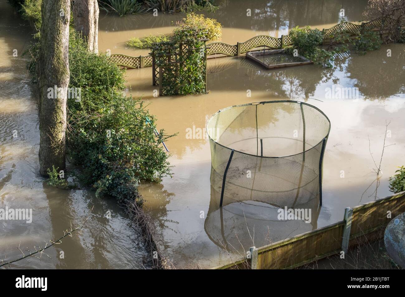 Shrewsbury Shropshire 25 February 2020 Unprecedented Water Levels On