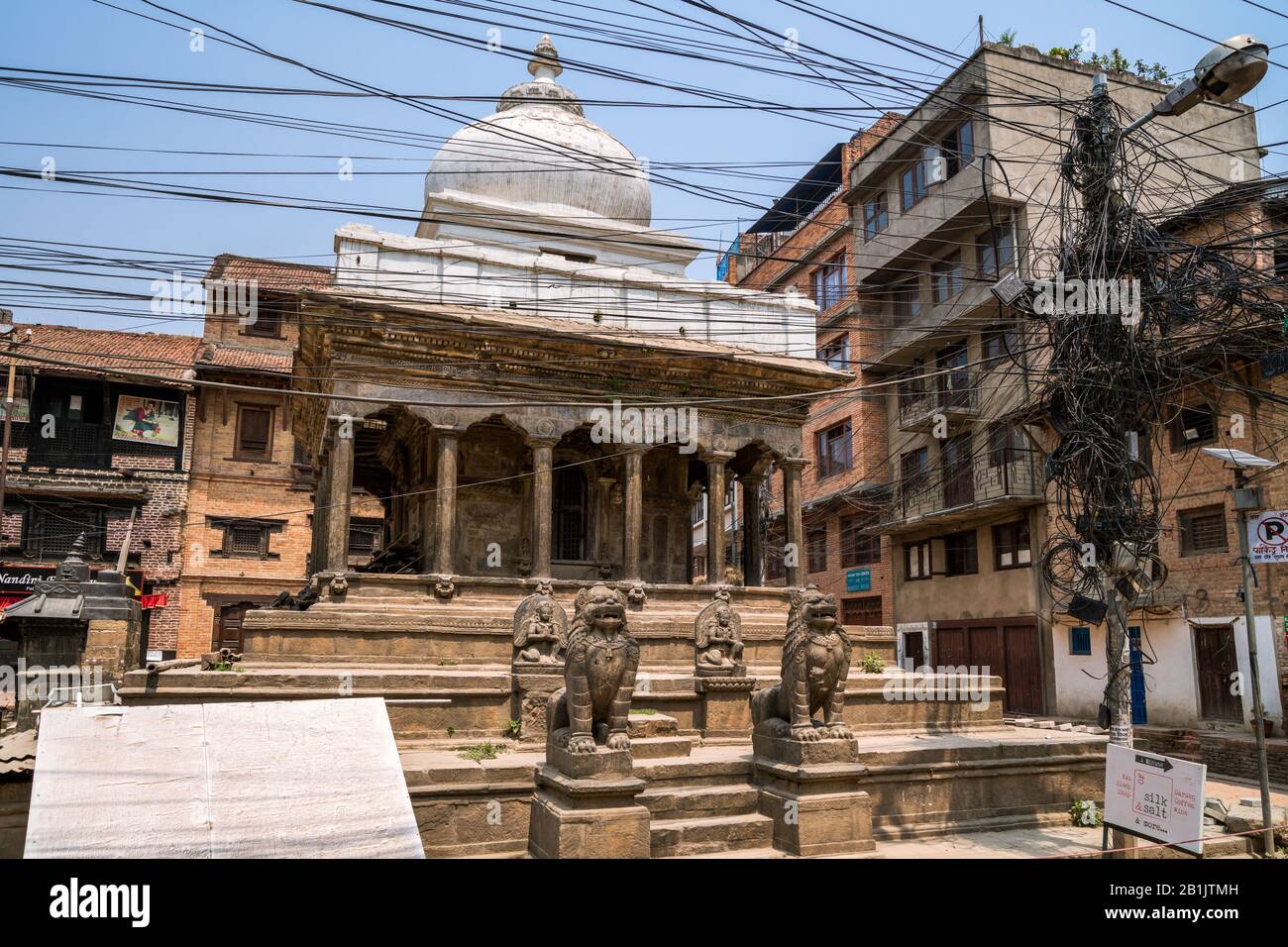 Hindu temple in the streets of Lalitpur (Patan), Kathmandu valley ...