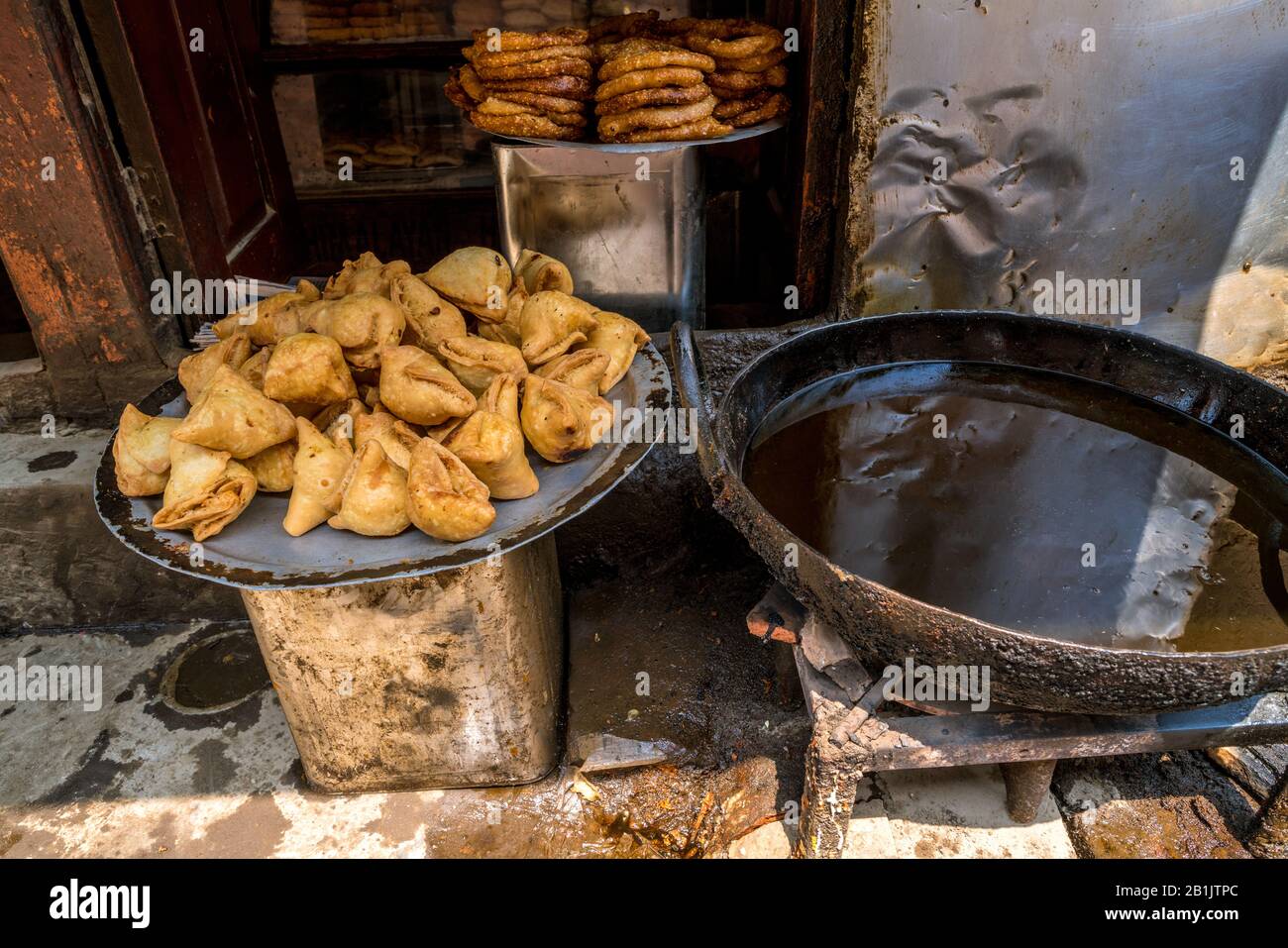 Street food in Lalitpur (Patan), Kathmandu valley, Nepal Stock Photo ...