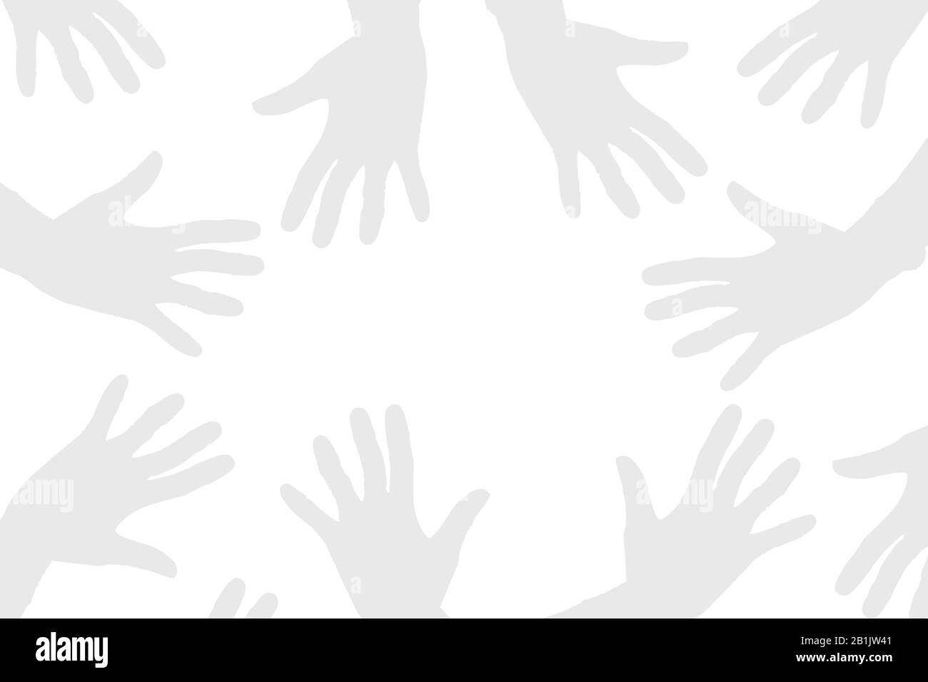 Overlay Shadows of gloved hands on a white background. Hello or Hi ...
